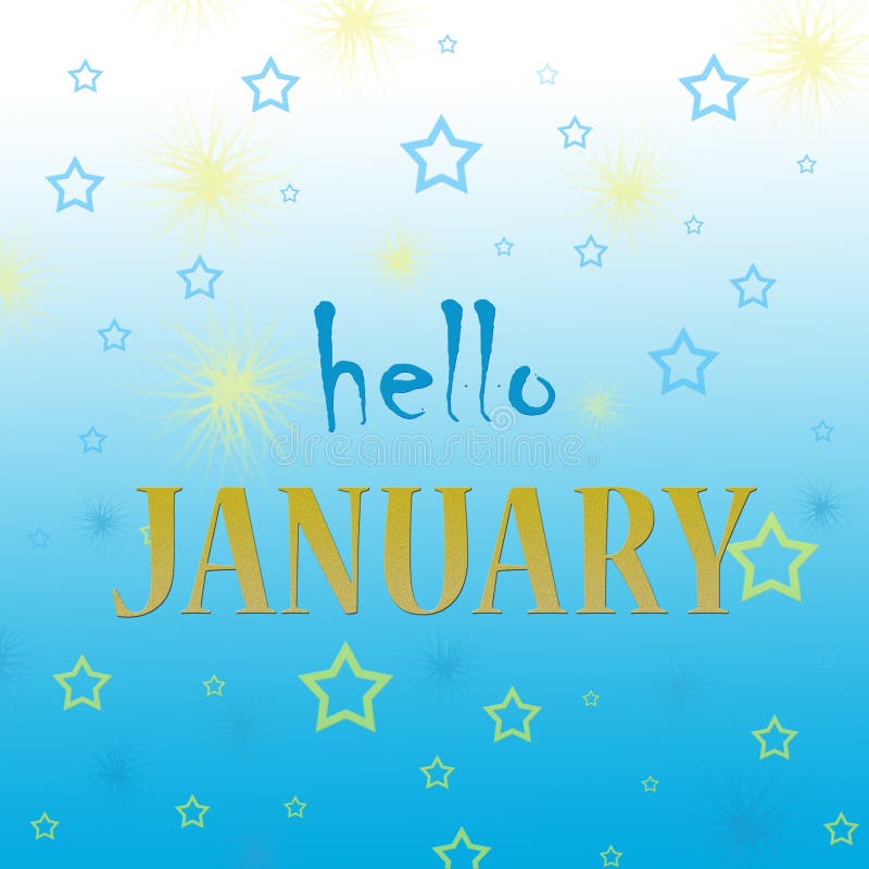 Hello January Written Stock Illustrations – 141 Hello January Written ...