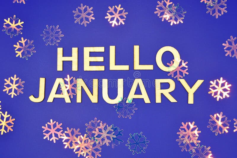 Hello january illustration stock photo. Image of presentation - 358821824