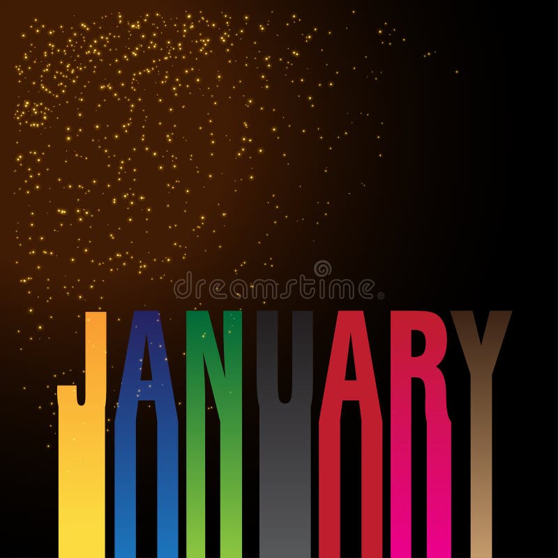 Hello January Vector Template. Design for Banner, Greeting Cards or ...