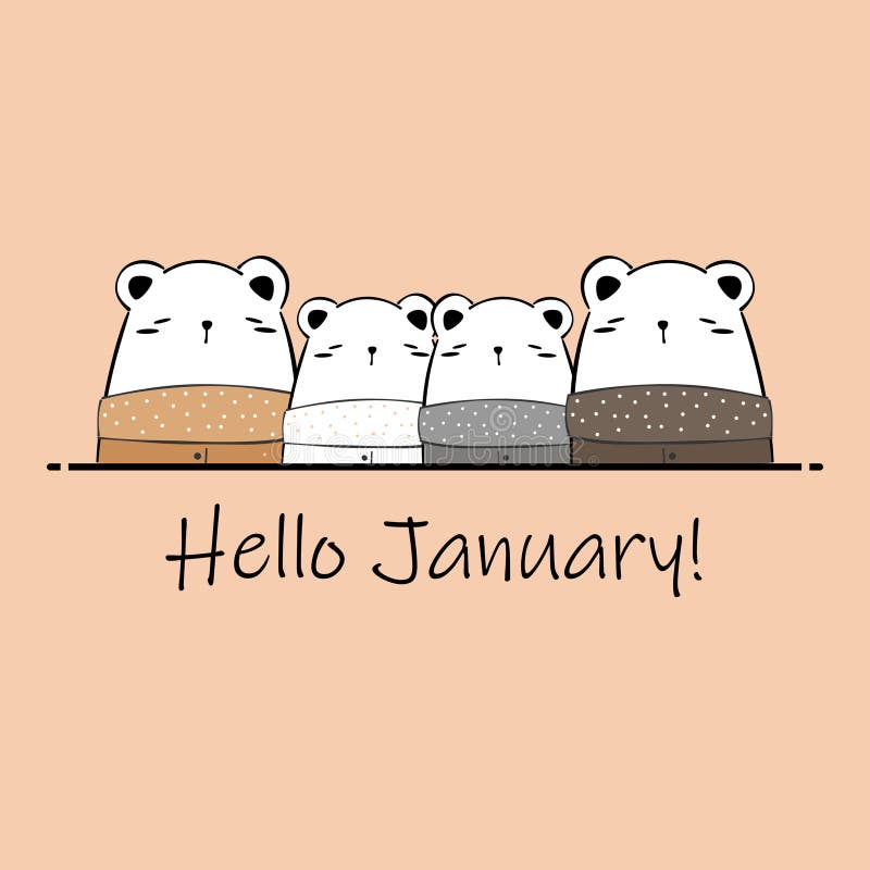 Hello January. Hello January Vector. Welcome January Stock Vector ...