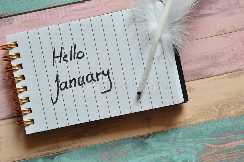 Hello January Write Notebook Stock Photos - Free & Royalty-Free Stock ...