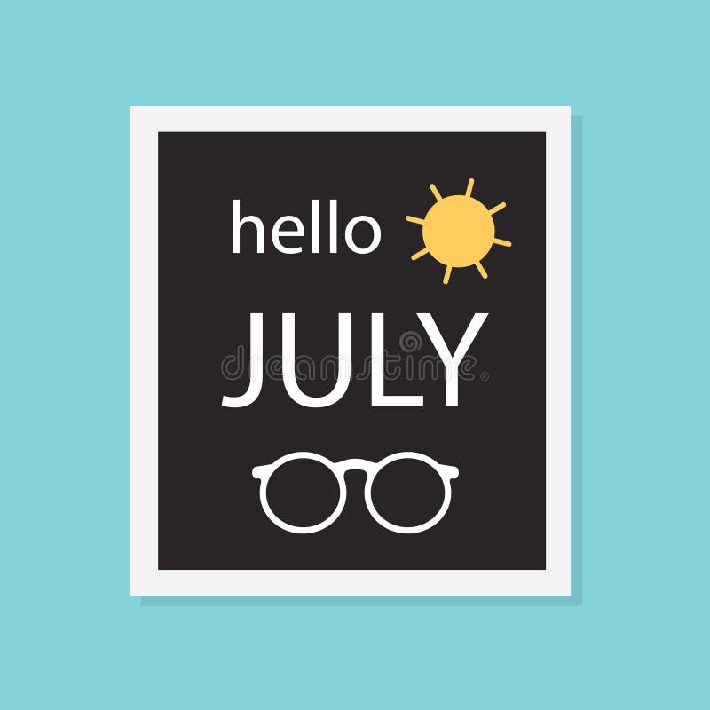 Hello july concept stock vector. Illustration of spring - 114661542