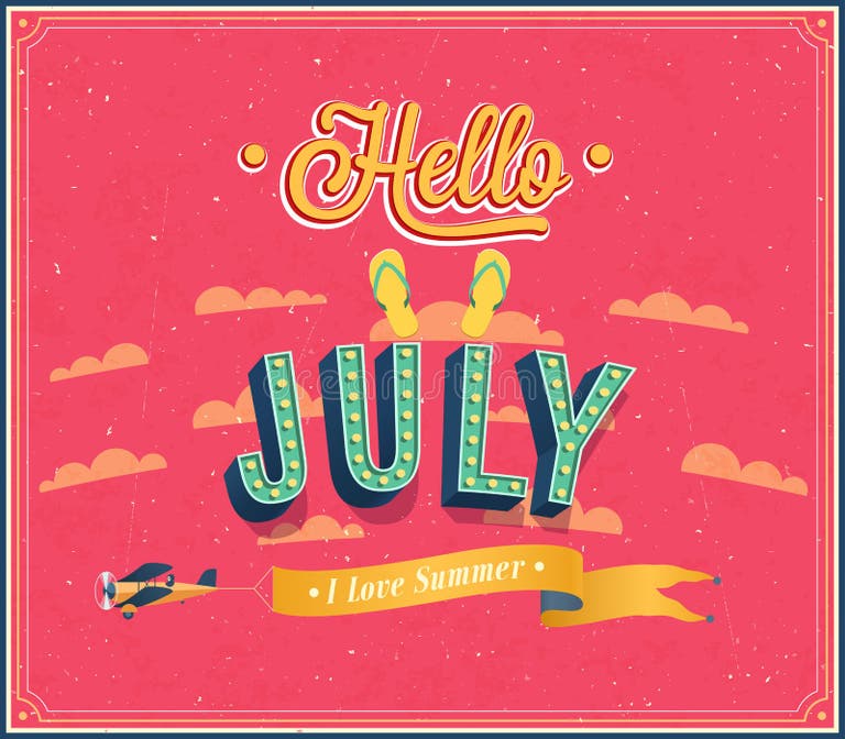 Hello July Stock Illustrations – 2,779 Hello July Stock Illustrations ...