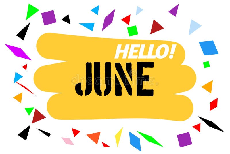 Hello June Design is Simple and Attractive Stock Illustration ...