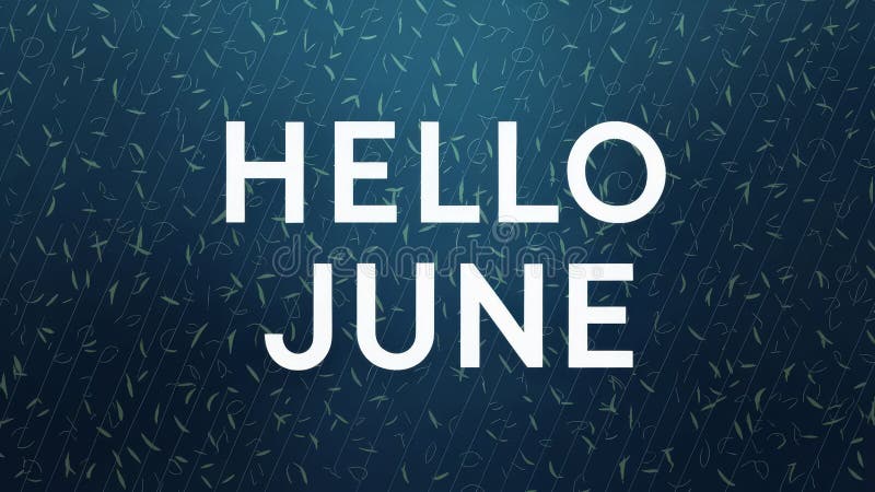Hello June Greeting Card stock illustration. Illustration of wealth ...