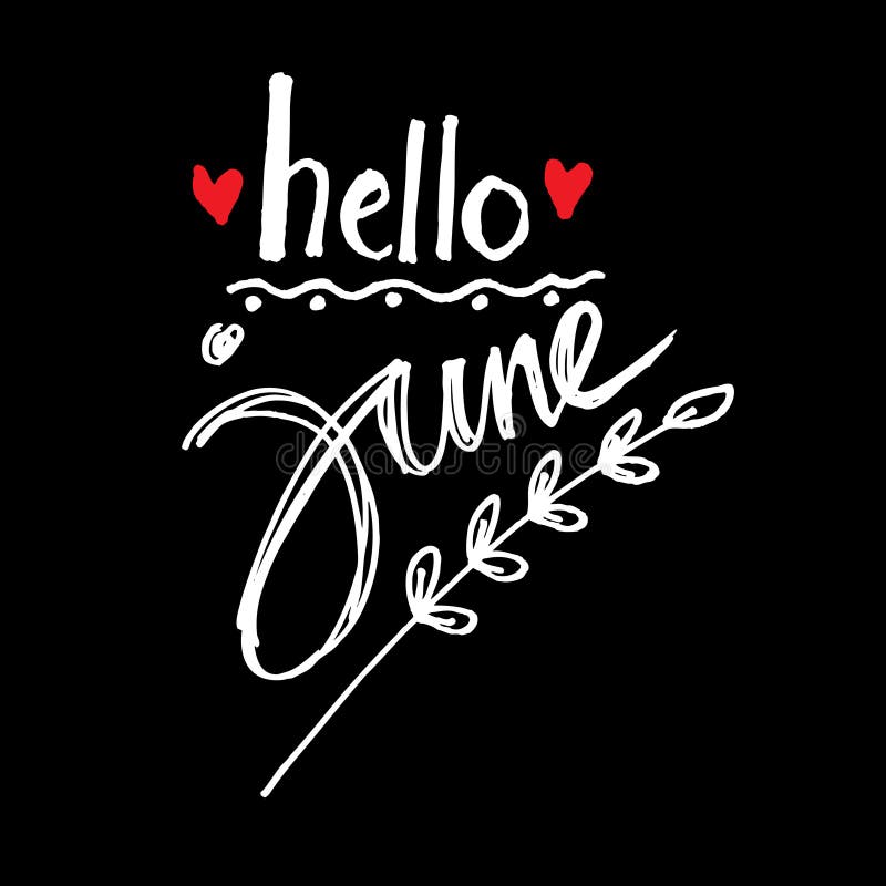 Hello june stock illustration. Illustration of hand, hello - 89517955