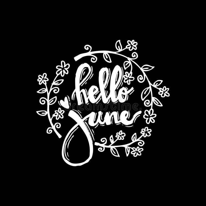 Hello june stock illustration. Illustration of style - 91177255