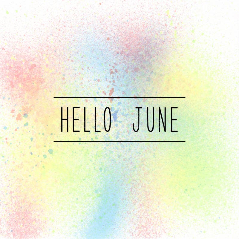 Hello June Watercolor Stock Illustrations – 82 Hello June Watercolor ...