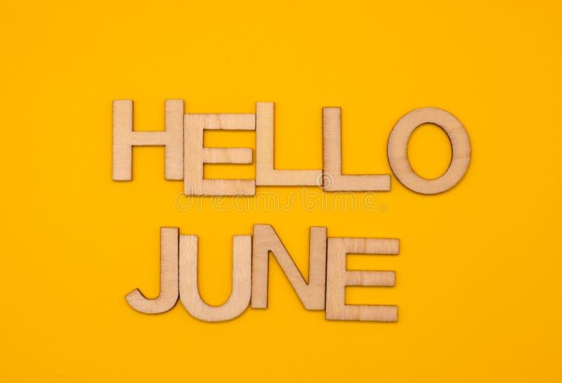 Hello june write stock photo. Image of font, brand, sign - 358822822