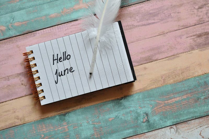 Hello June Write Notebook Stock Photos - Free & Royalty-Free Stock ...