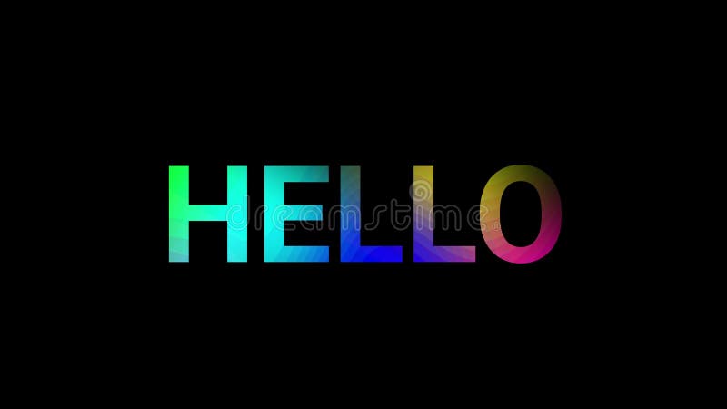 Hello Kinetic Text Lettering Title Color Animation Stock Video - Video ...