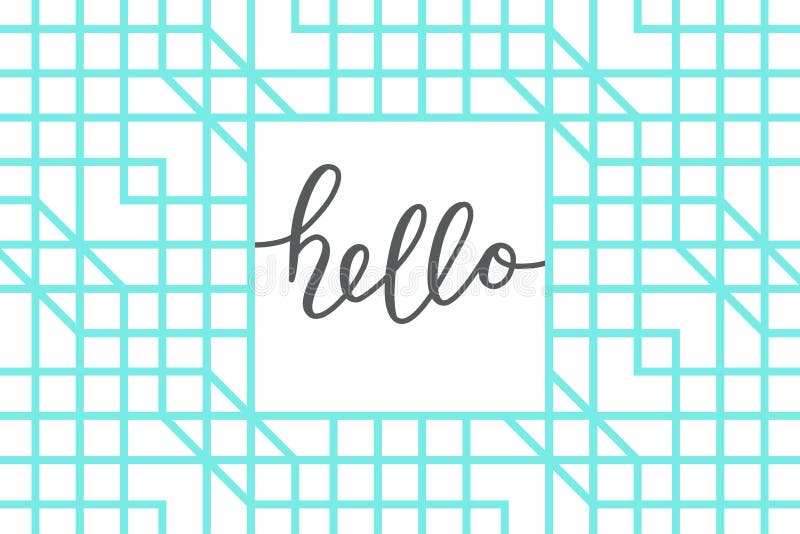 Hello lettering stock illustration. Illustration of line - 100872927