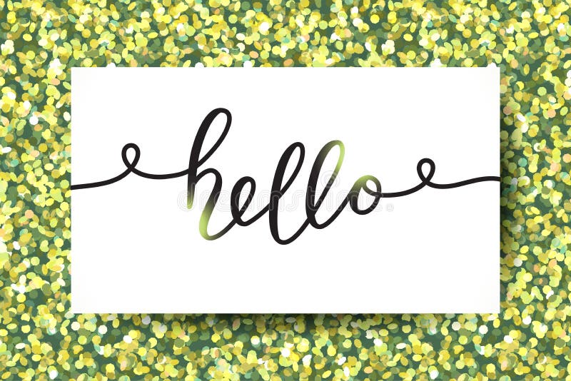Hello lettering stock illustration. Illustration of sparkles - 100873552