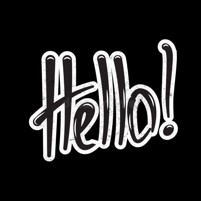 Hello Lettering, Hand-made Calligraphy. Vector Illustration Stock ...