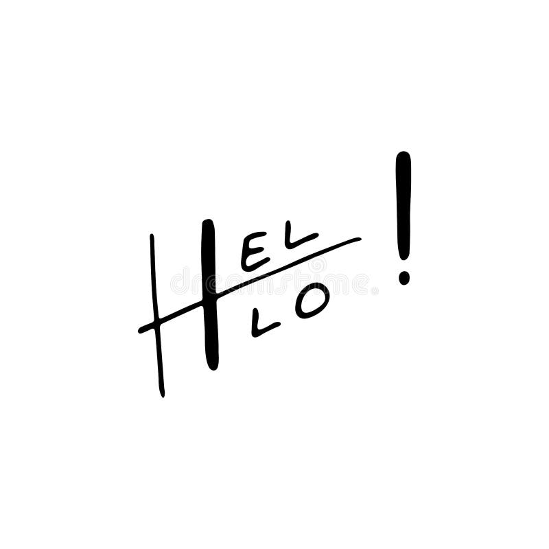 Hello lettering. stock vector. Illustration of letter - 87806665