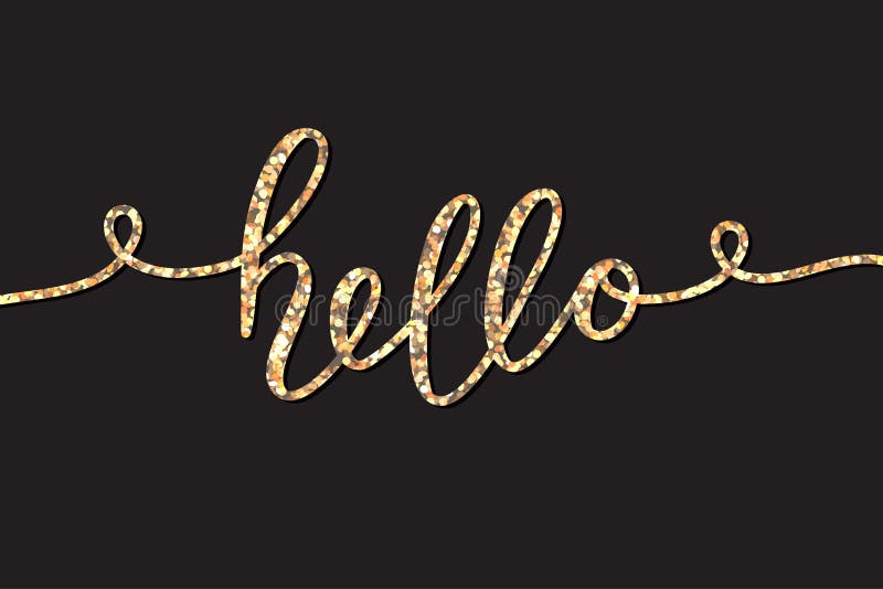 Hello lettering stock illustration. Illustration of greeting - 100872844