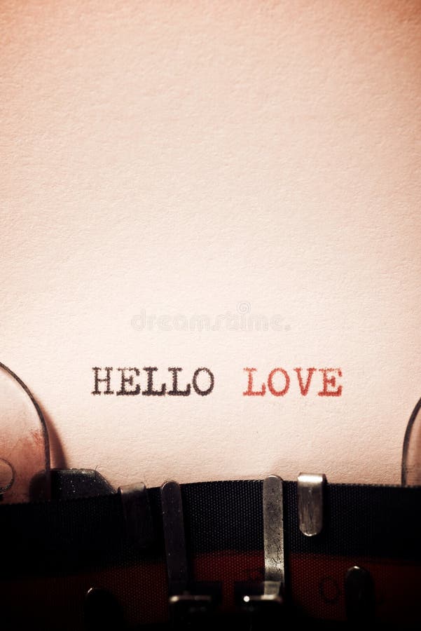 Hello Love Romantic Friendship Happy Special Greeting Stock Photo ...