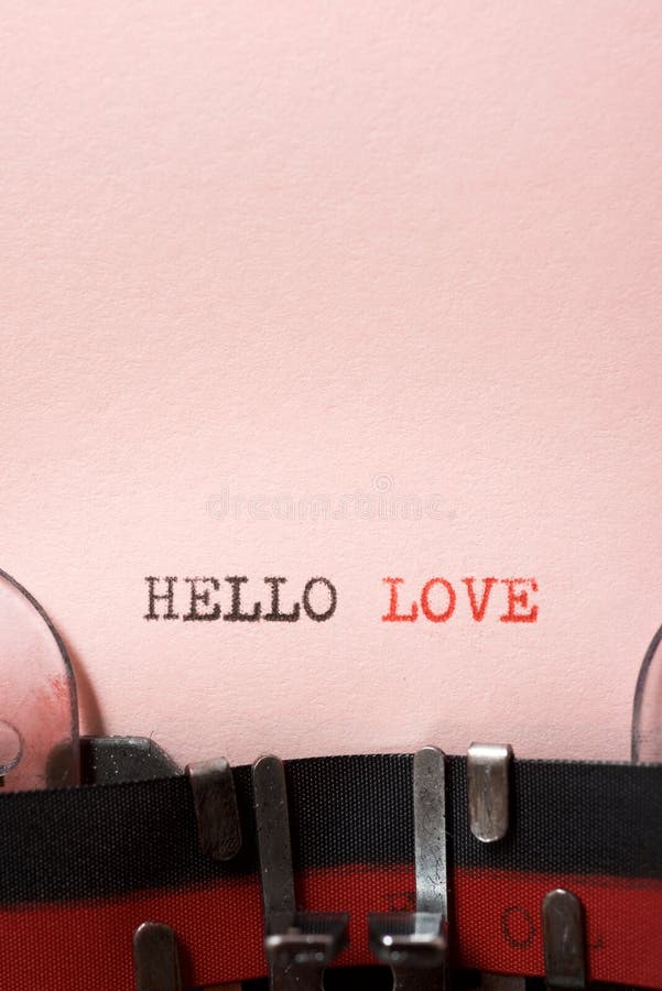 Hello Love Romantic Friendship Happy Special Greeting Stock Photo ...