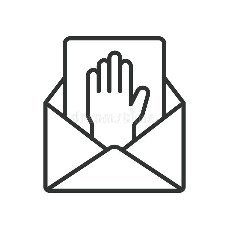 Hello Mail, Icon in Line Design. Hello Mail, Email, Message, Envelope ...