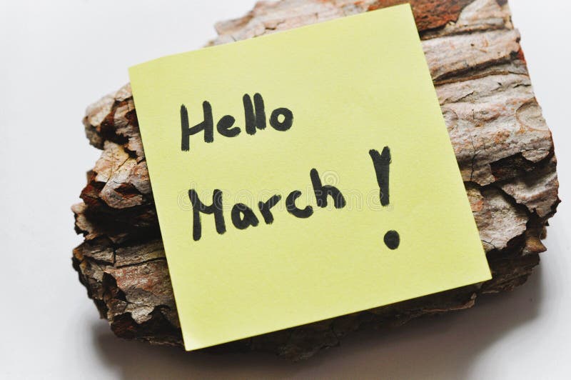 Hello march background stock illustration. Illustration of yellow ...