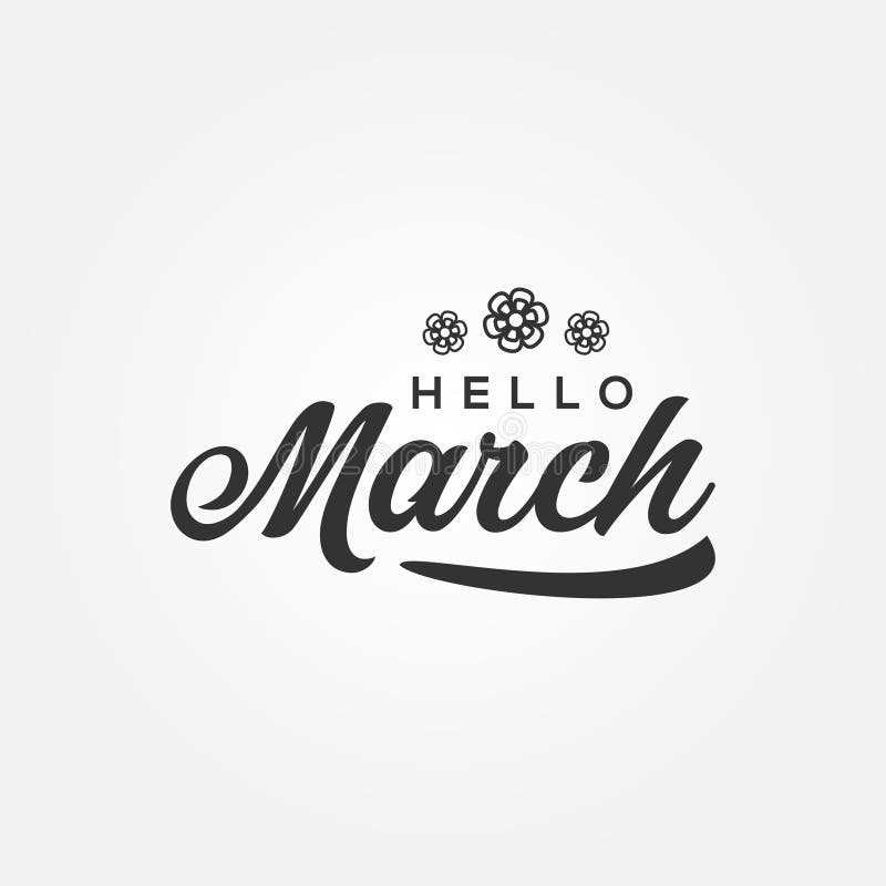 Hello March Banner Vector Design for Celebrate Moment Stock Vector ...