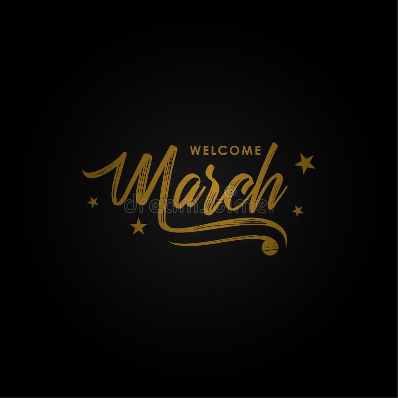 Hello March Banner Vector Design for Celebrate Moment Stock Vector ...