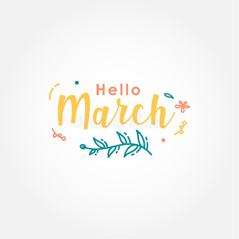 Hello March Banner Vector Design for Celebrate Moment Stock Vector ...