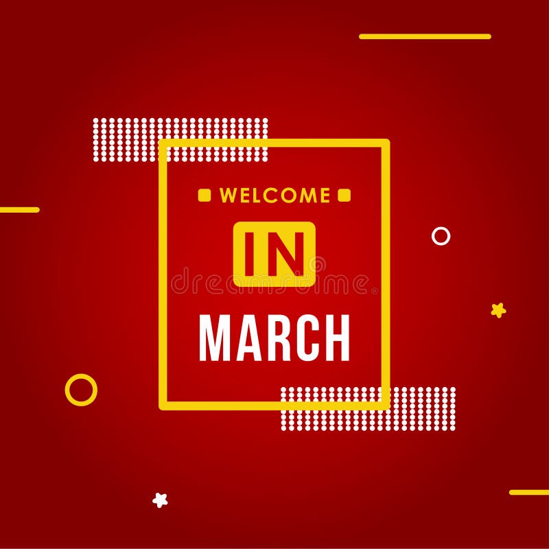 Hello March Banner Vector Design For Celebrate Moment Stock Vector ...