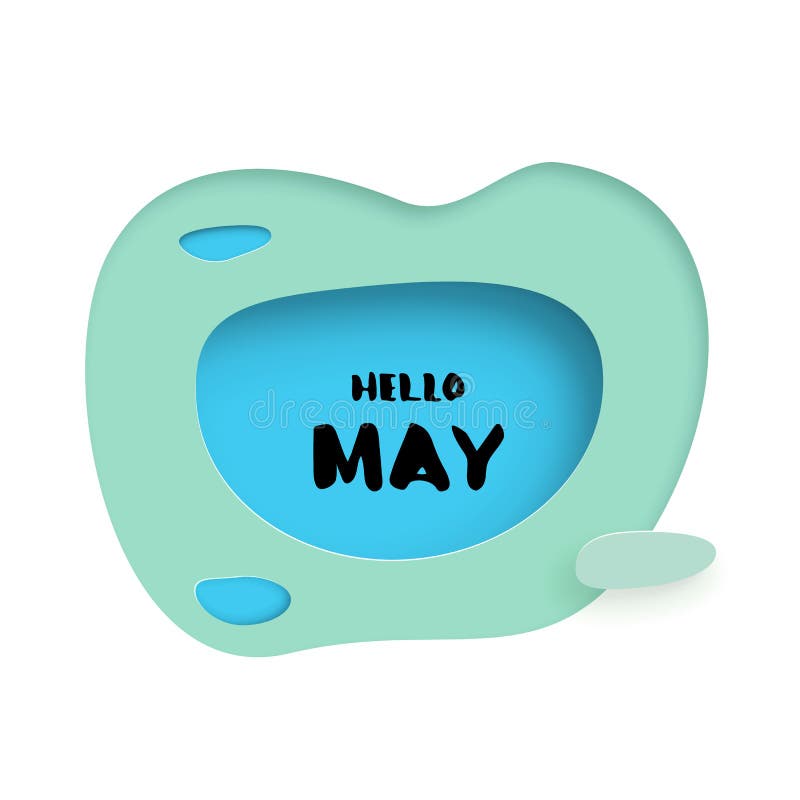 Hello May Card. Vector Illustration. Stock Vector - Illustration of ...