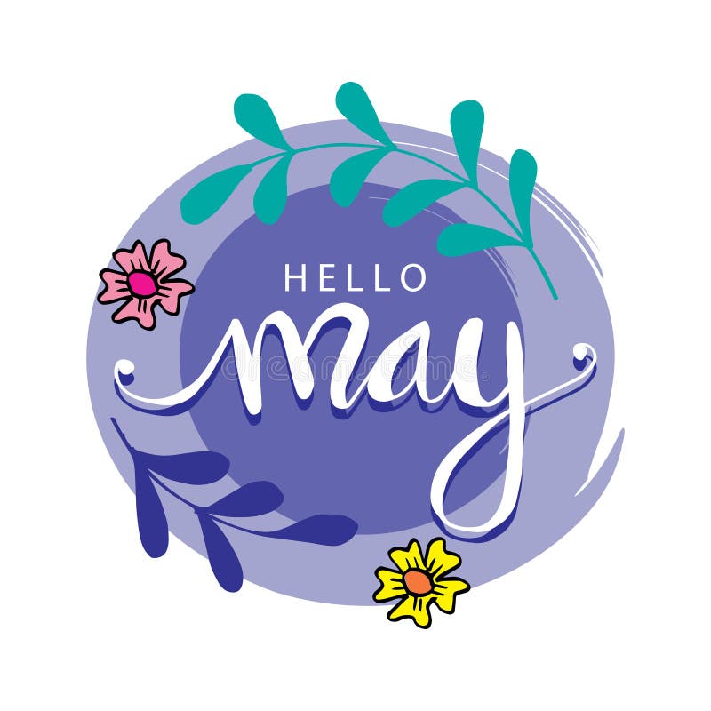 Hello May. Hand Drawn Design, Calligraphy Stock Vector - Illustration ...