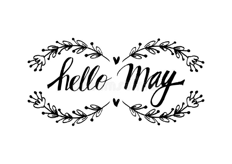 Hello May stock illustration. Illustration of city, card - 90429381