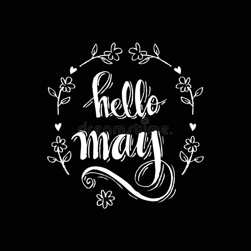Hello May stock vector. Illustration of expression, icon - 90427325