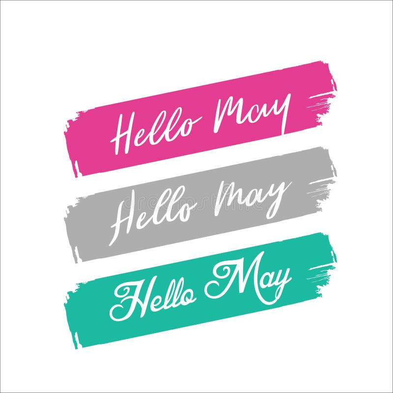 Hello May Typographic Design Stock Illustrations – 447 Hello May ...