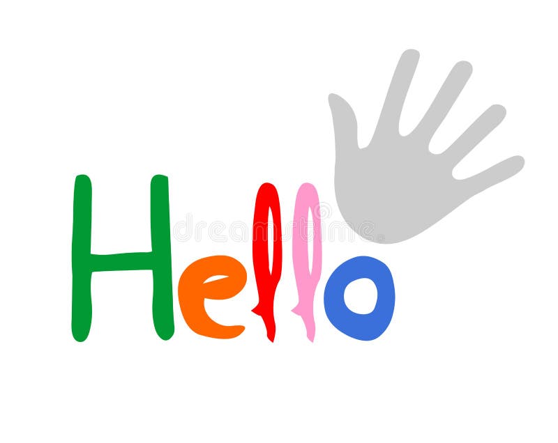 Hello hand icon stock vector. Illustration of symbol - 29892557
