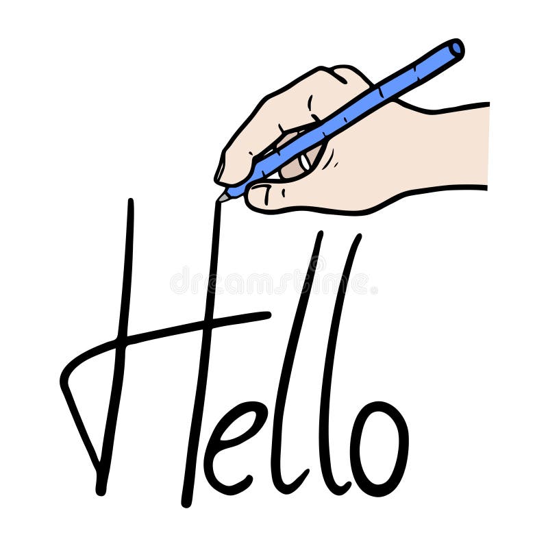 Hello message stock vector. Illustration of message, creative - 97130294