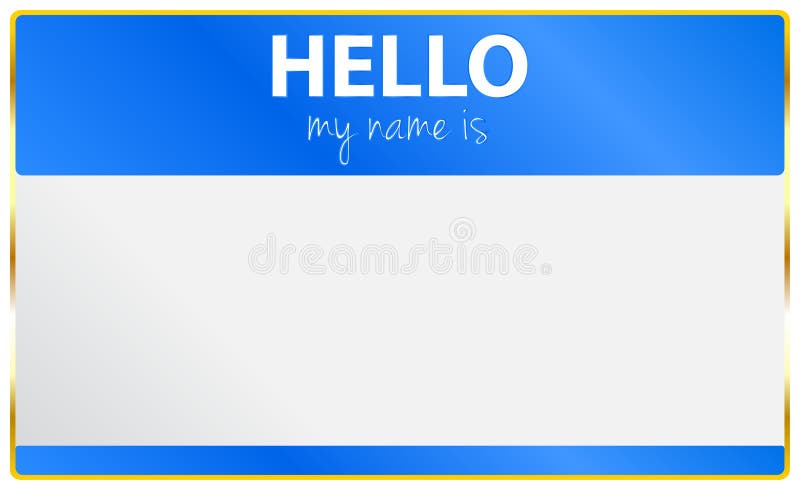 Hello Mijn Naam is Kaart vector illustratie. Illustration of kaart ...