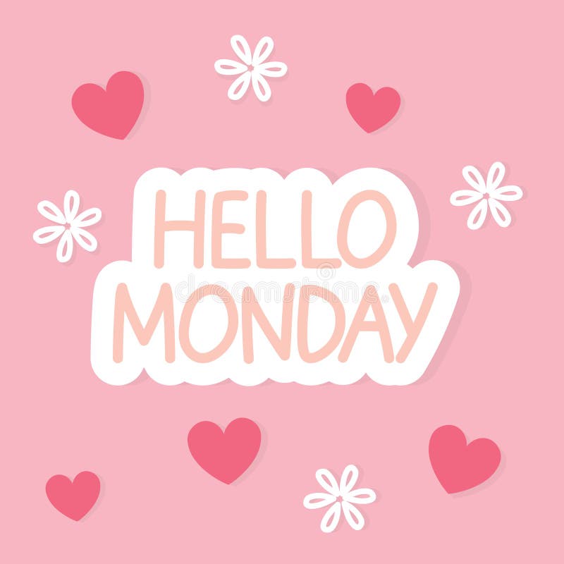 Hello monday concept stock vector. Illustration of calendar - 196521435