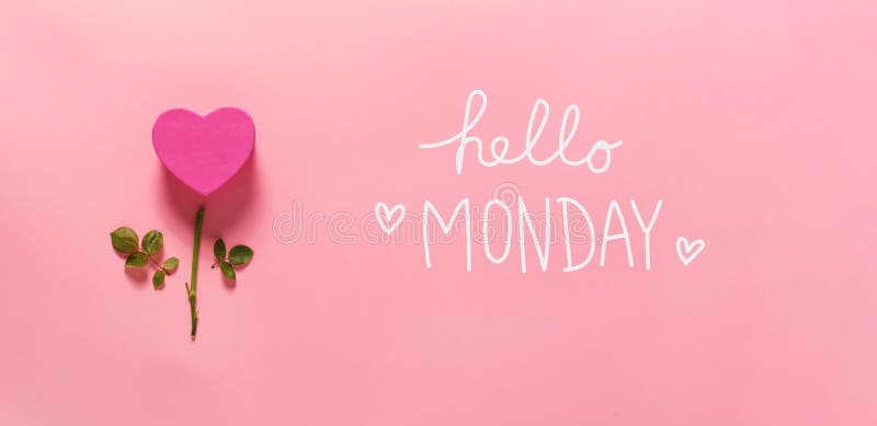 Hello Monday Message with Flower in Interior Room Sofa Stock Photo ...