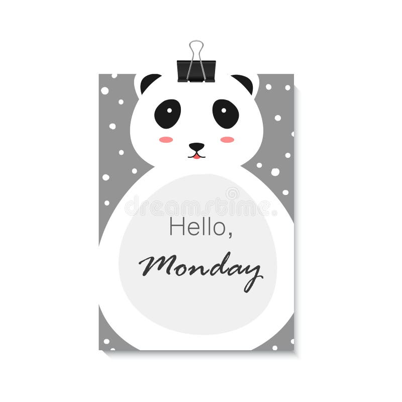 Hello Monday. Vector Illustration Stock Illustration - Illustration of ...