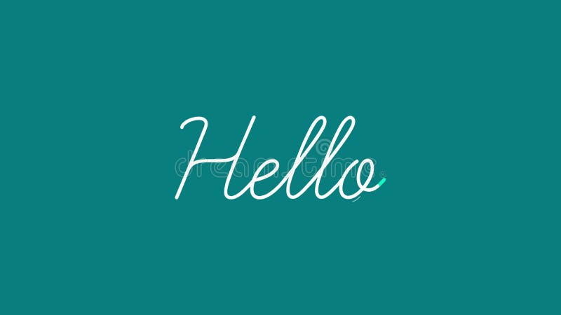Hello Motion Graphics Flat Animation Stock Video - Video of hello ...