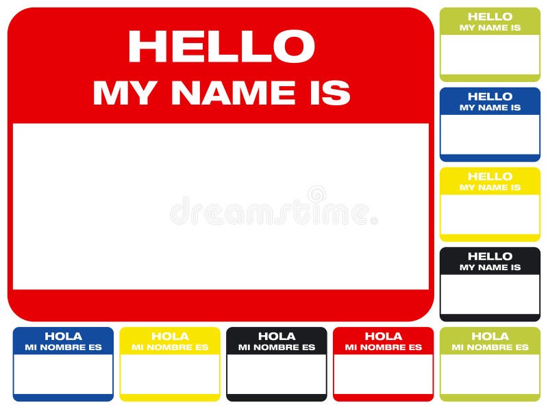 Hello My Name is Tags stock vector. Illustration of name - 6322332