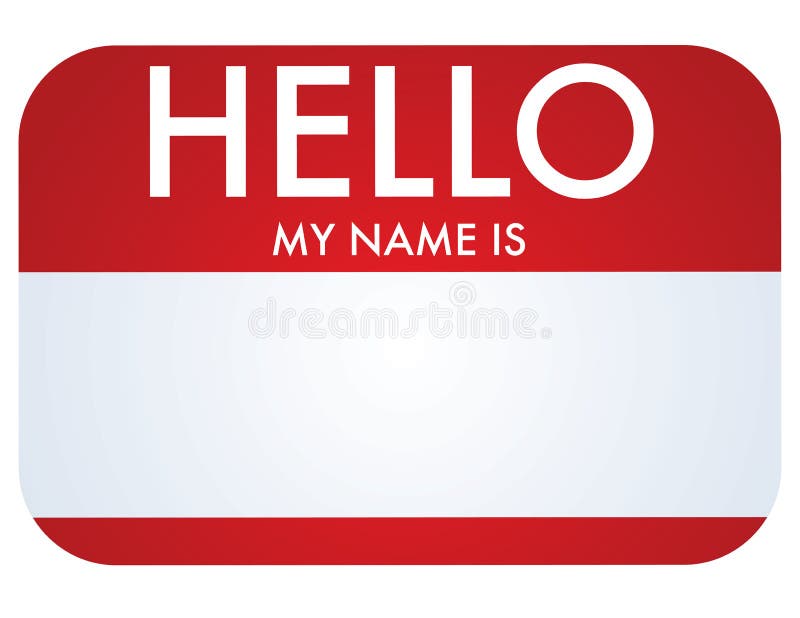 Hello My Name is Tags stock vector. Illustration of name - 6322332