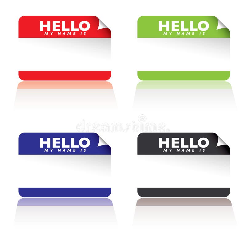 Hello my name is stock vector. Illustration of blue, help - 14218717