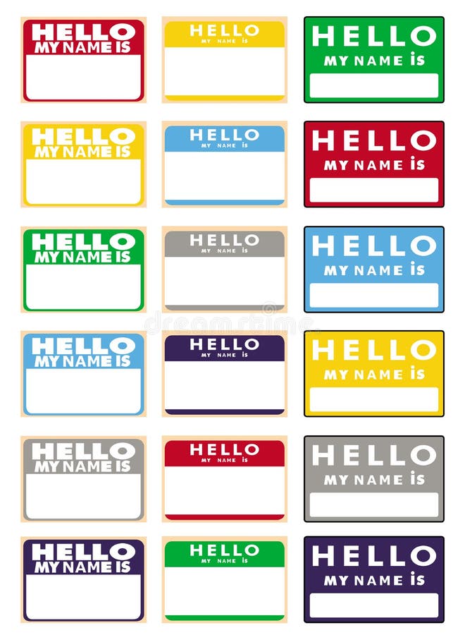 HELLO MY NAME is stock vector. Illustration of hello - 18484624