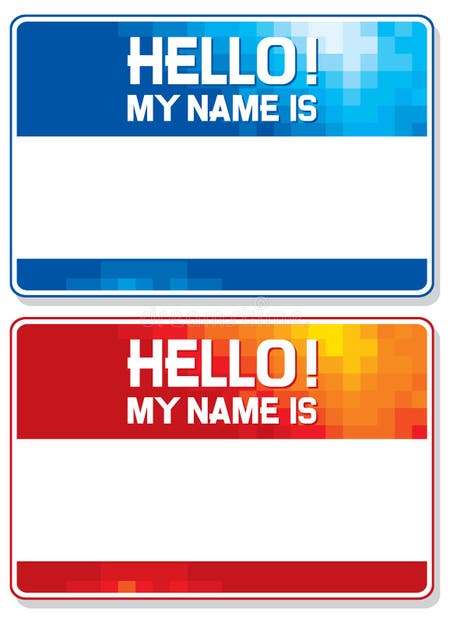 Hello my name is card stock vector. Illustration of registration - 29449926