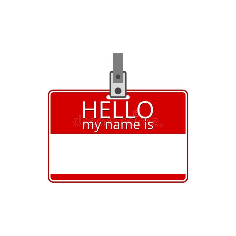 Hello My Name Card, with Copy Space Icons Set Stock Vector ... Hello My Name Card, with Copy Space Icons Set Stock Vector ...
