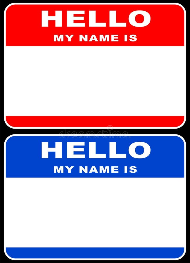 Hello My Name is Tags stock vector. Illustration of name - 6322332