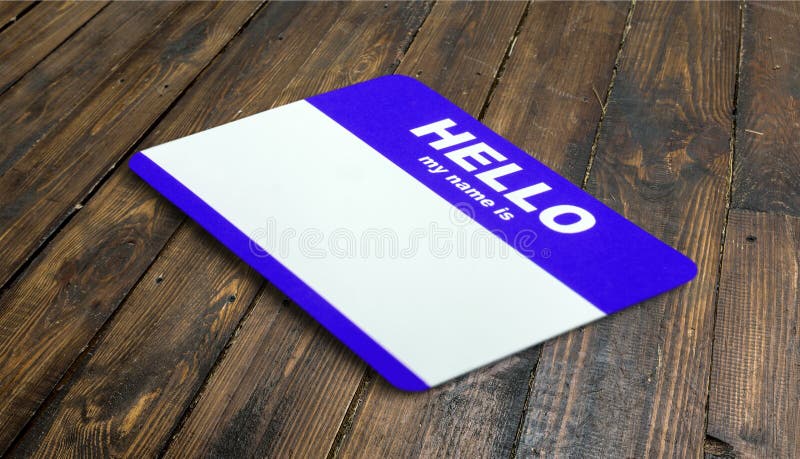 Hello my name is stock image. Image of writing, individuality - 111127669