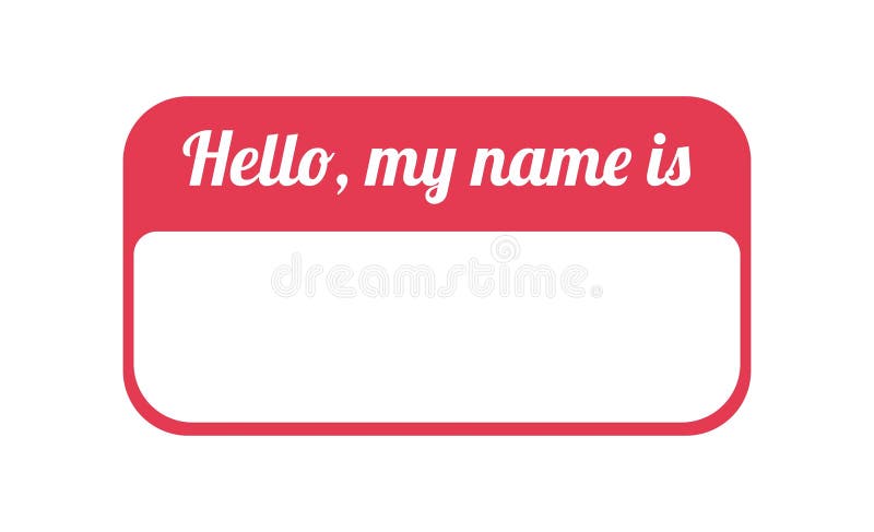 Hello My Name Sticker Stock Illustrations – 1,112 Hello My Name Sticker ...