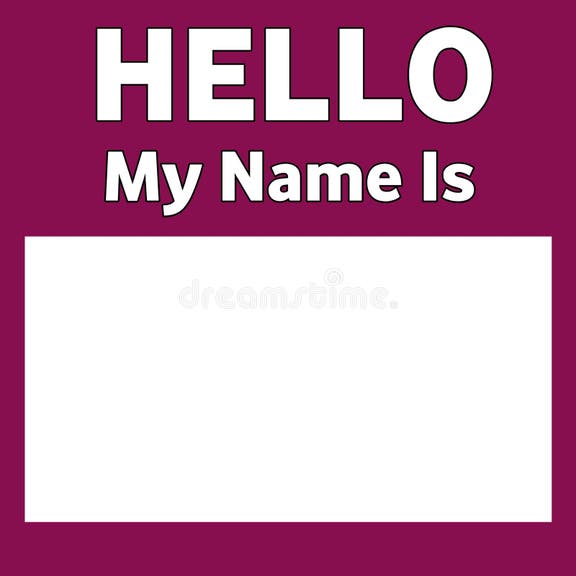 Hello My Name is Sticker. Name Sticker Tag Stock Photo - Image of ...